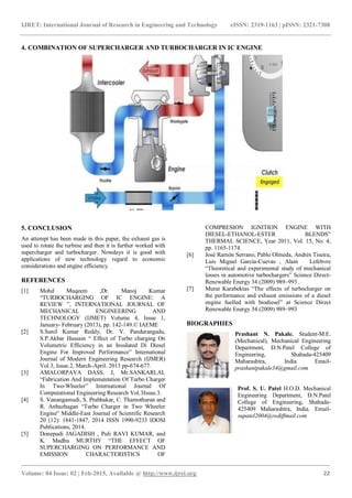 Performance analysis of ic engine using supercharger and turbocharger a ...