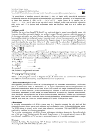 Performance analysis of iterative idma scheme in power line communication using random ...