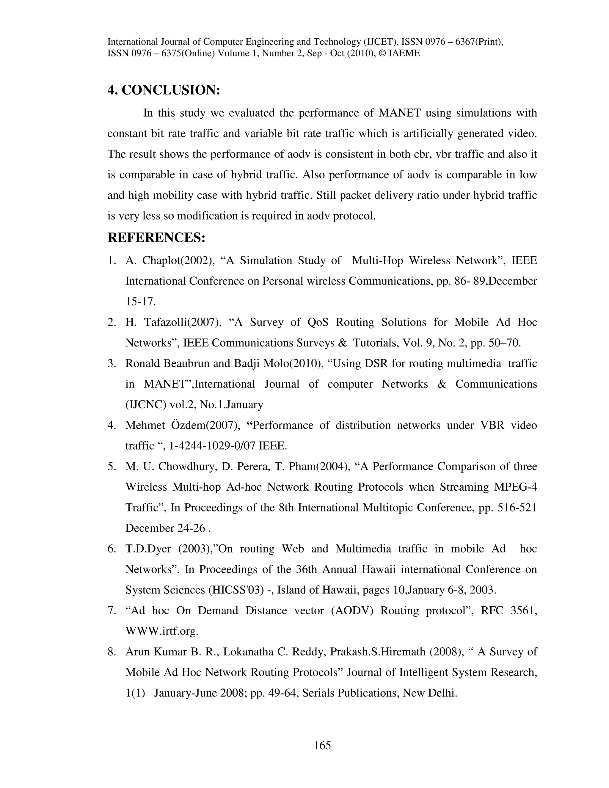Performance Analysis Of Manet Routing Protocol In Presence Pdf