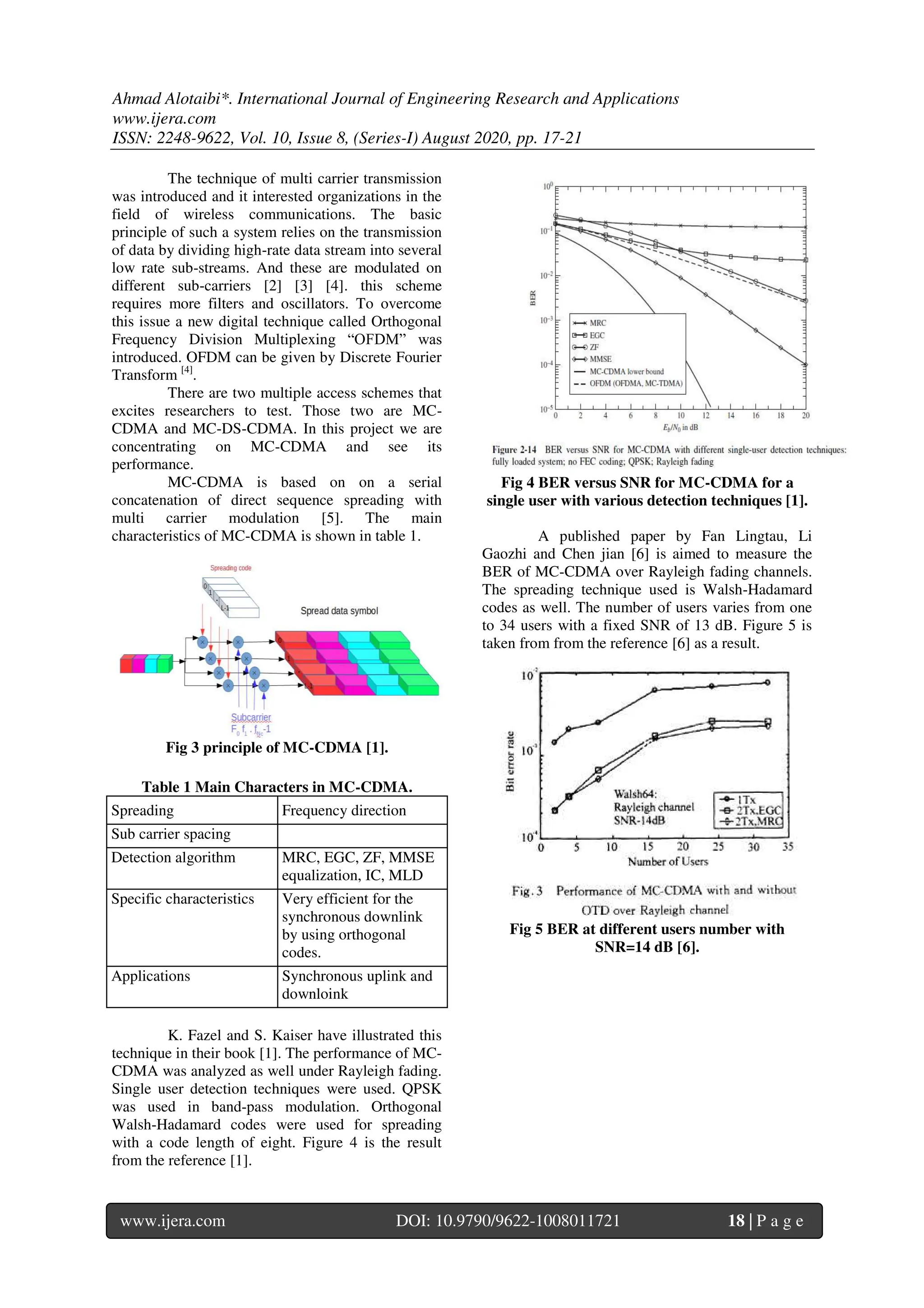 Performance Analysis Of Mc Cdma In Rayle Pdf