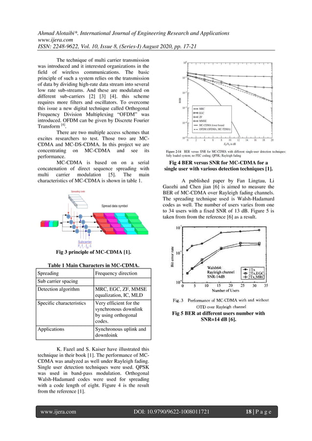 Performance Analysis Of Mc Cdma In Rayle Pdf