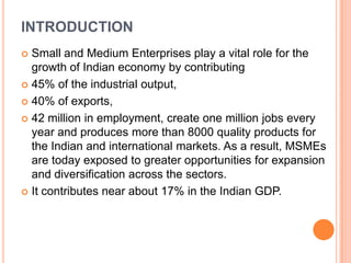 Performance analysis of msme with respect to indian | PPTX
