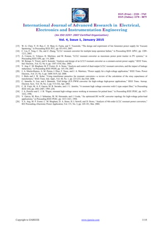 Performance analysis of multiple energy storage element resonant power converters | PDF