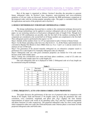 Performance analysis of new binary orthogonal codes for ds cdma communicat | PDF