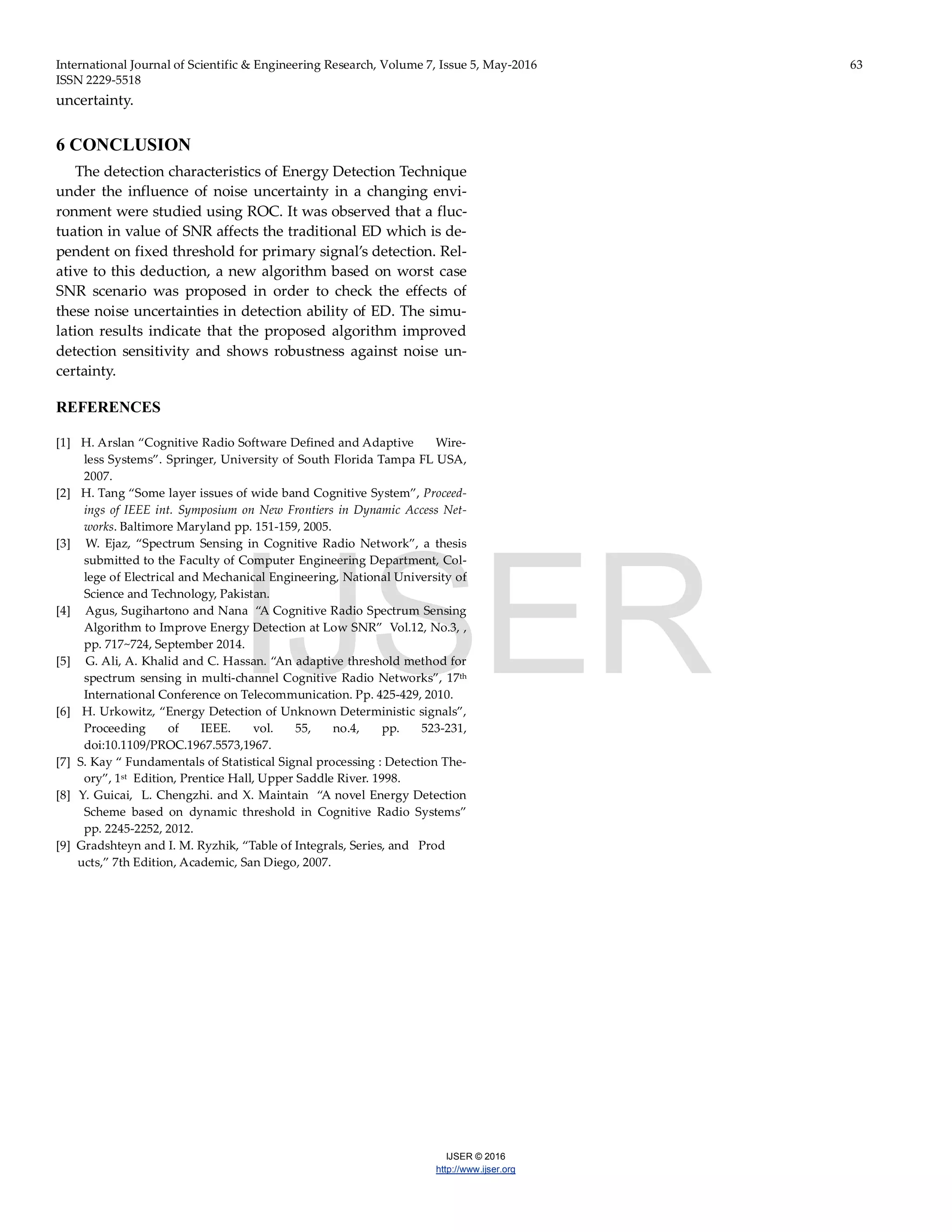 Performance Analysis of Noise Uncertainty in Energy Detection Spectrum Sensing Technique using ...