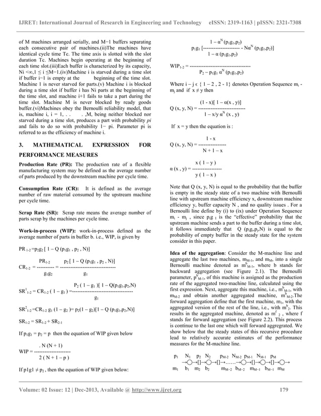 Performance analysis of production line with bernoulli’s machines | PDF