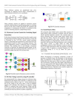 Performance analysis of three phase shunt hybrid active power filter | PDF