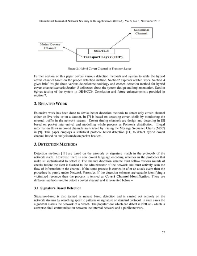 Performance analysis of transport layer basedhybrid covert channel detection engine | PDF