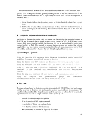 Performance analysis of transport layer basedhybrid covert channel detection engine | PDF