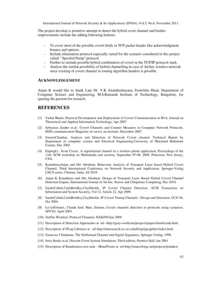 Performance analysis of transport layer basedhybrid covert channel detection engine | PDF