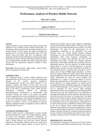 Performance analysis of wireless mobile network | PDF