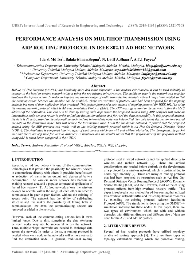 Performance Analysis On Multihop Transmission Using Pdf Computer