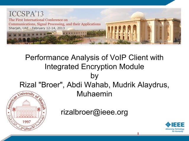 Performance analysis vo_ip_client_integrated_encryption_module11a | PPT