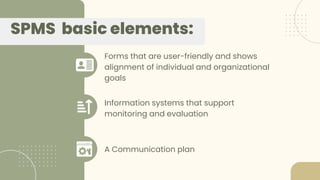 SPMS LECTURE :PERFORMANCE AND EVALUATION | PPTX