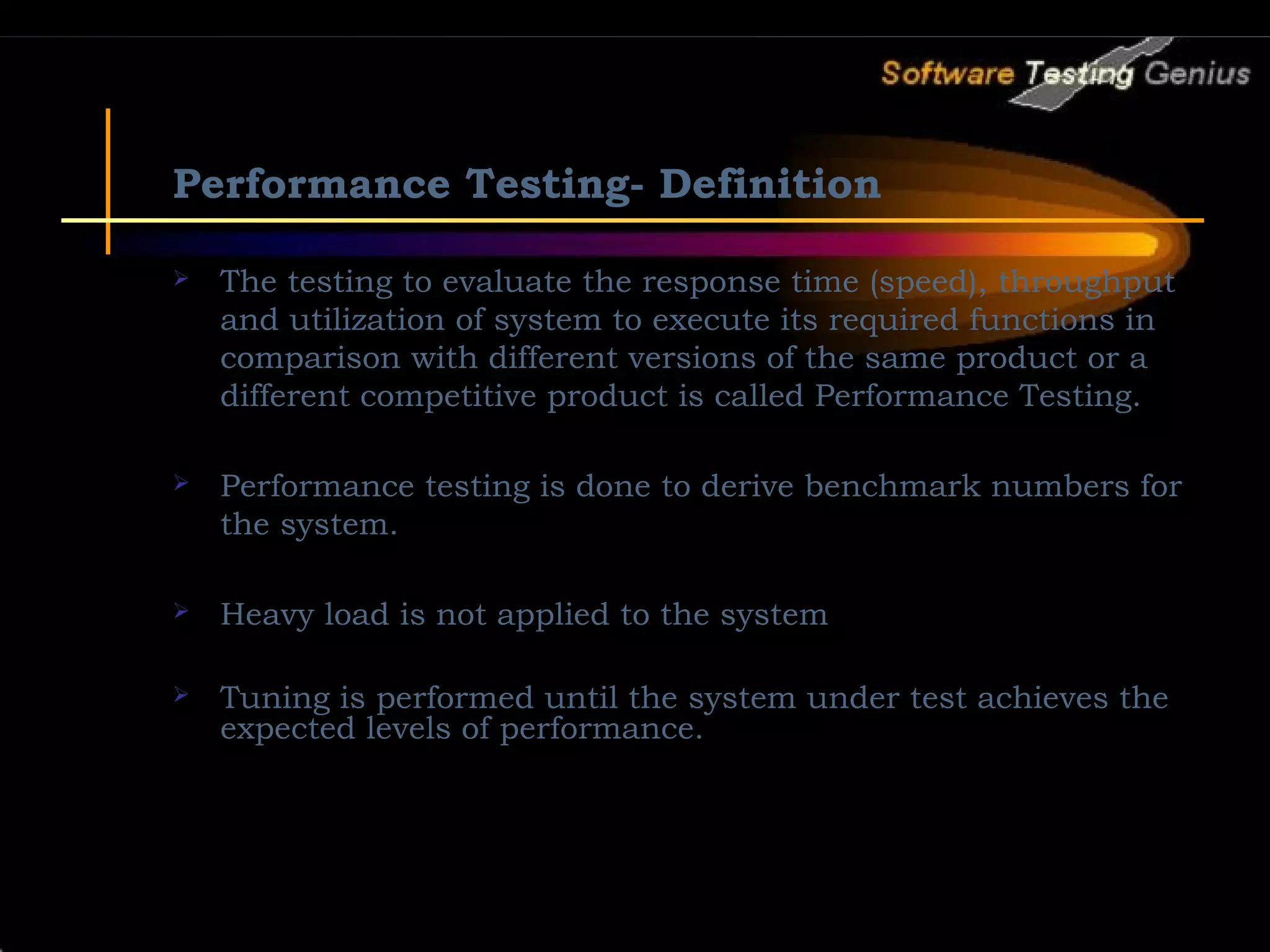 Performance And Load Testing Ppt Web Development Internet