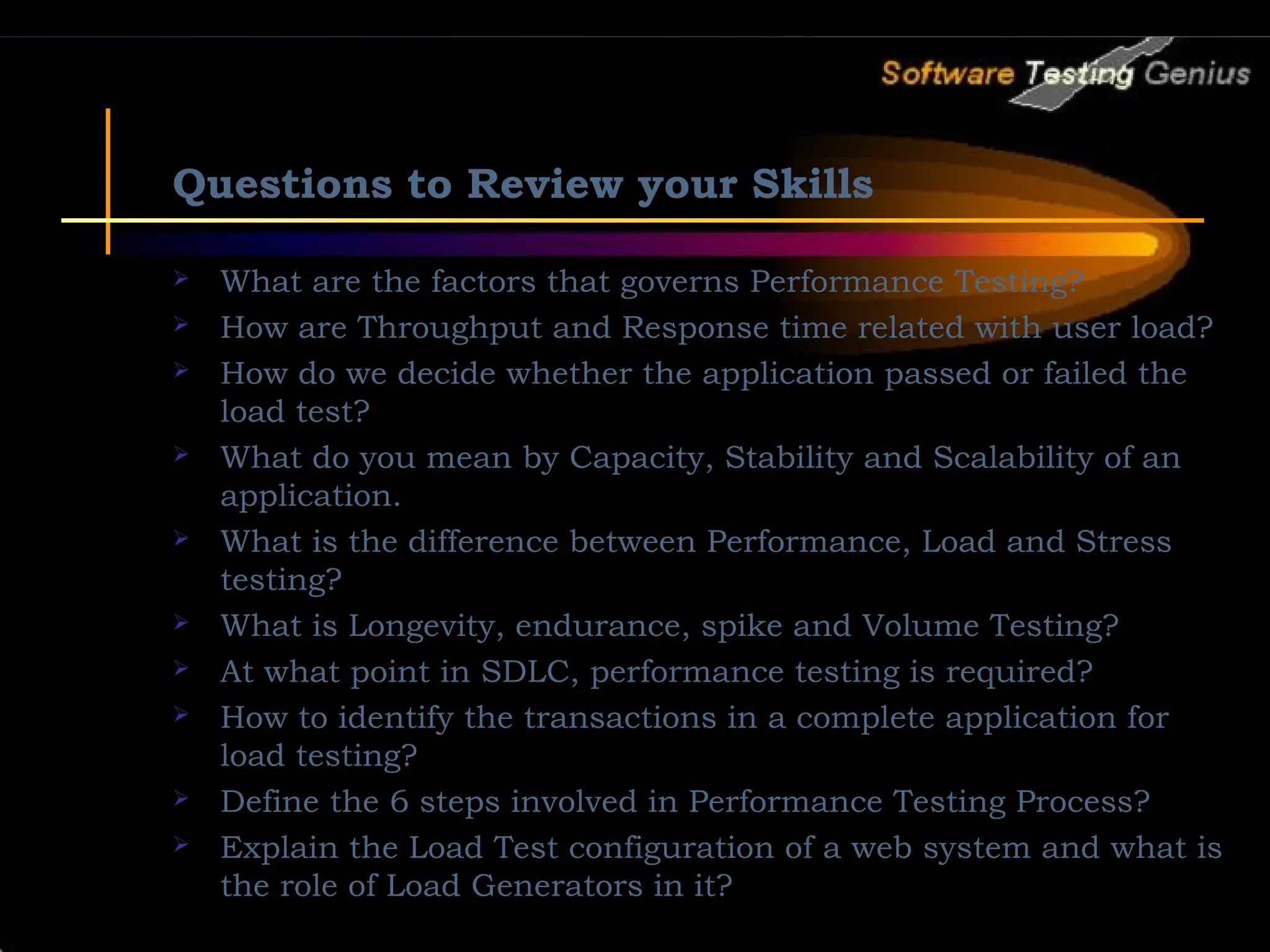Performance And Load Testing Ppt Web Development Internet