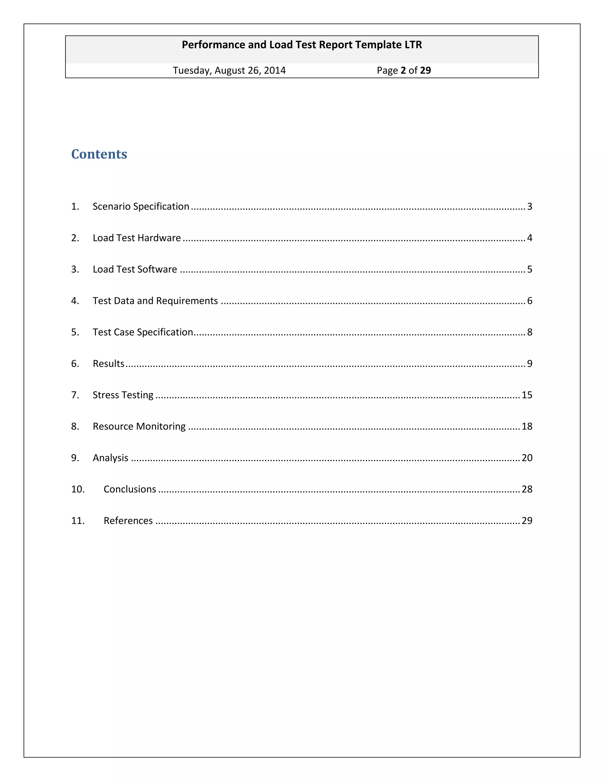 Ginsbourg.com - Performance and Load Test Report Template LTR 1.2 | PDF