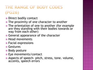 Performance and movement in film | PPTX