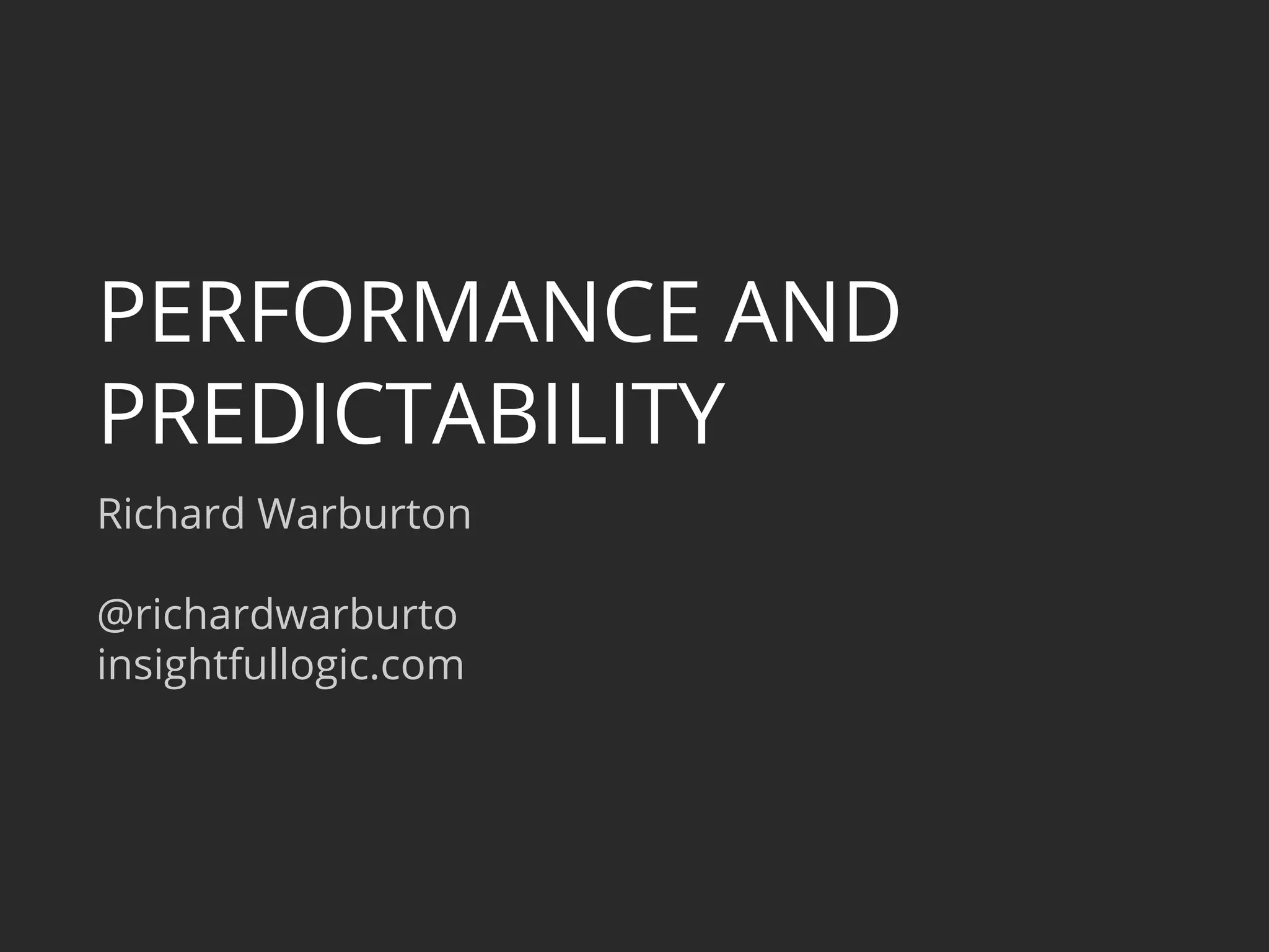 Performance and predictability (1) | PDF | Programming Languages ...