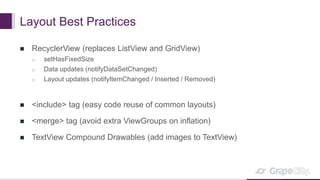 Android Performance and Profiling Tips | PPT