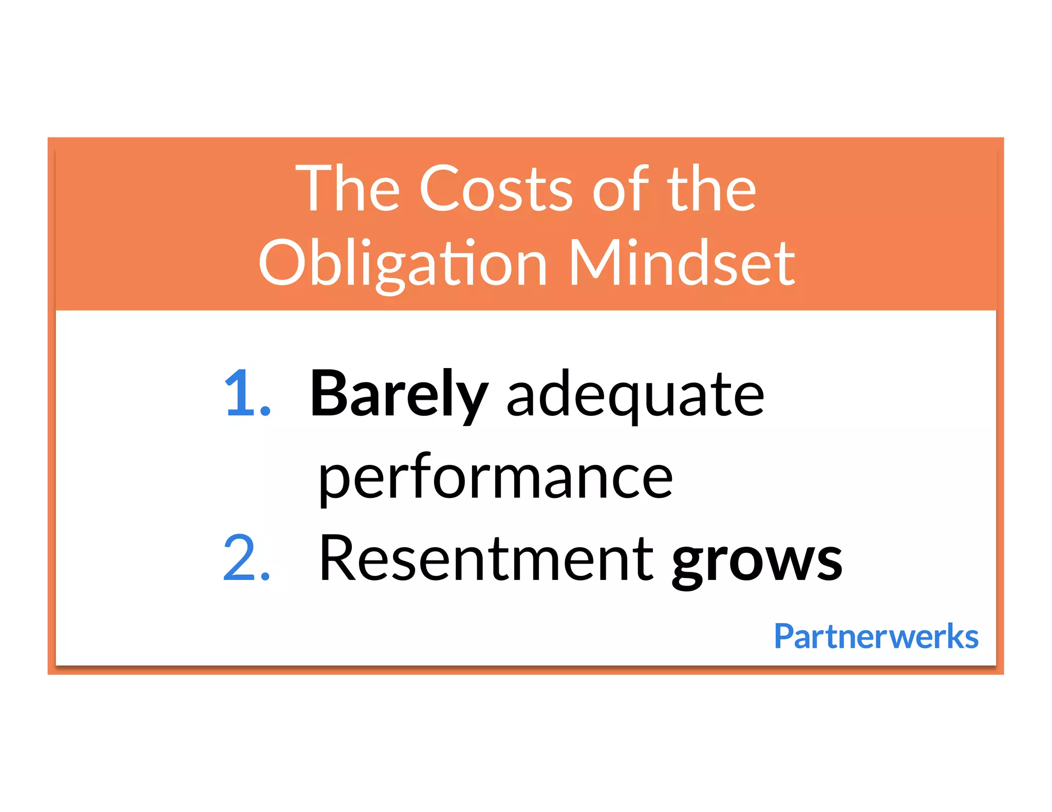 Performance and the obligation mindset | PDF
