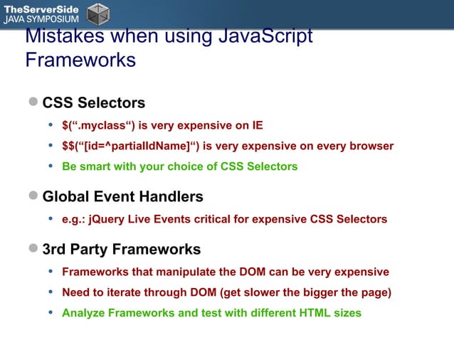 Performance anti patterns in ajax applications | PPT