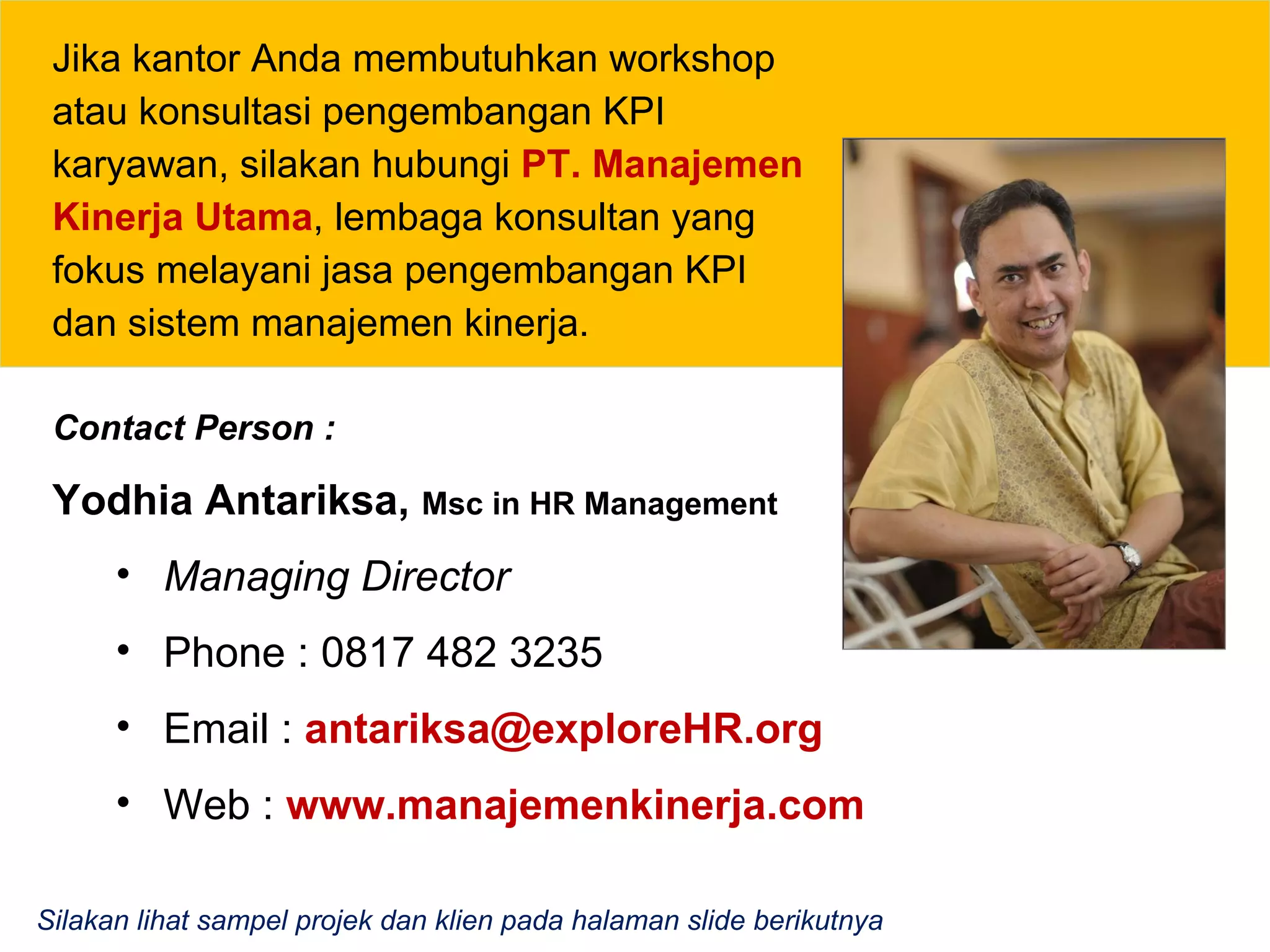 Contoh Performance appraisal - Penilaian Kinerja Karyawan | PPT