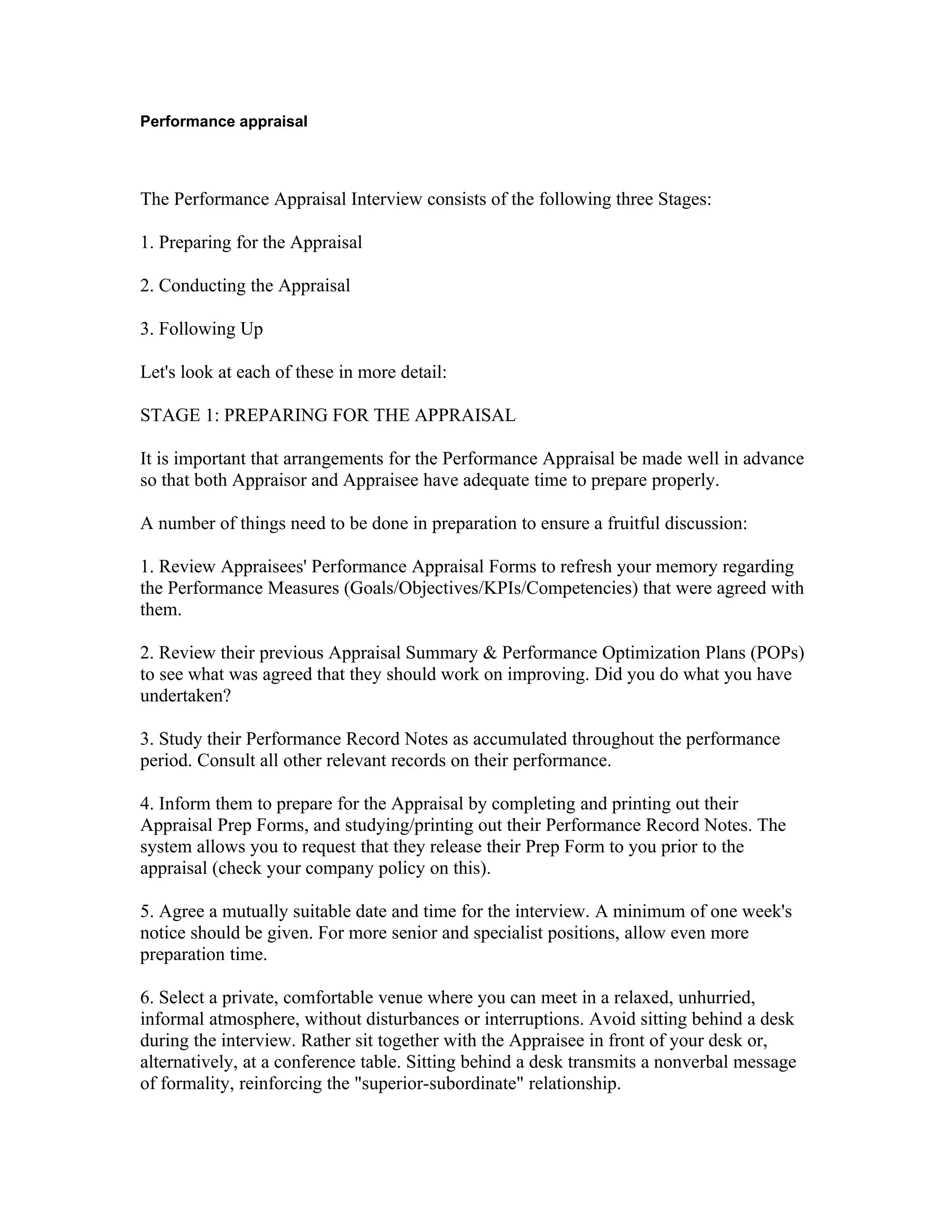 Performance appraisal | DOC