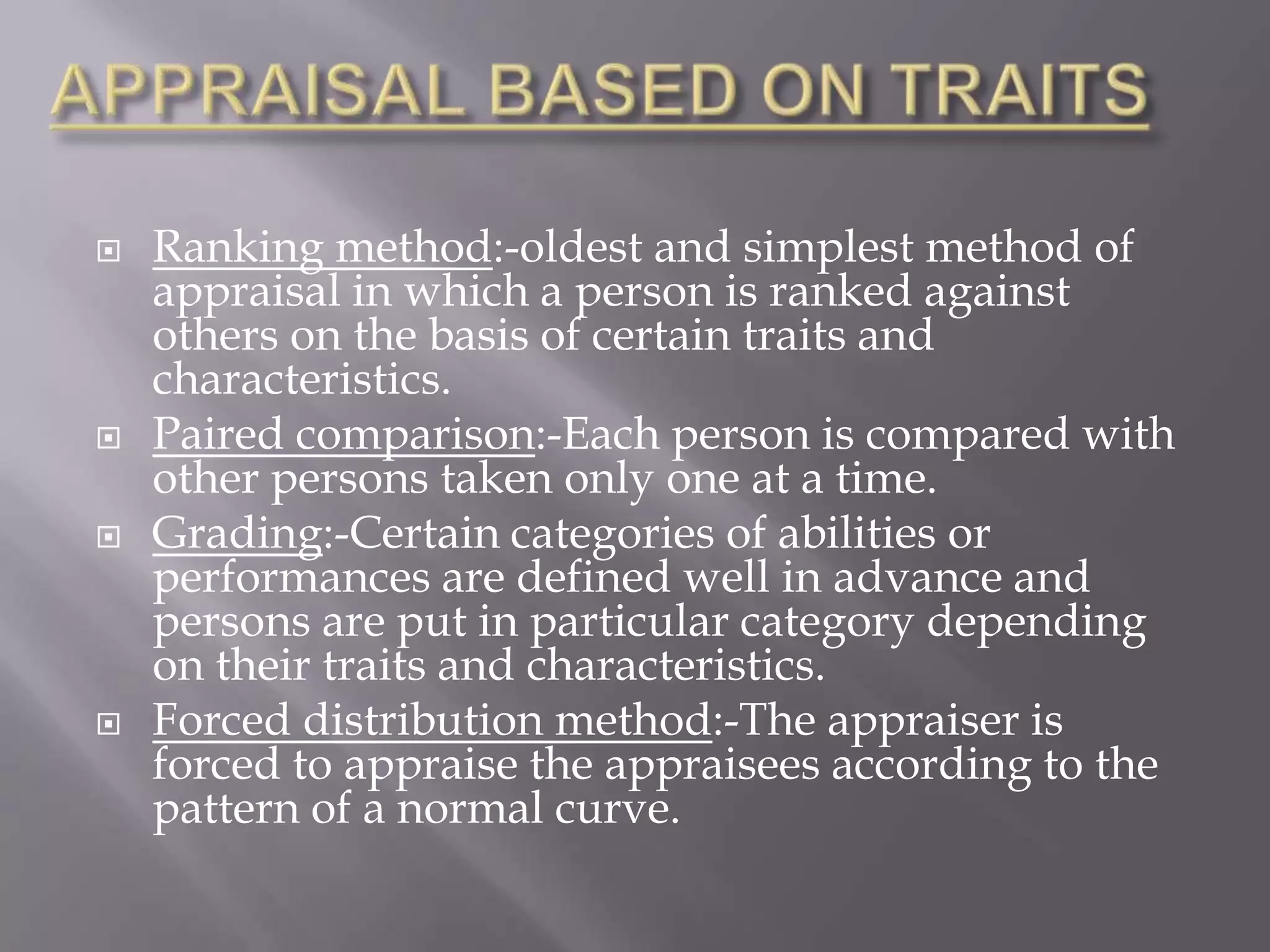 Performance appraisal | PPTX