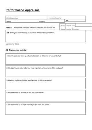 Performance appraisal | DOC
