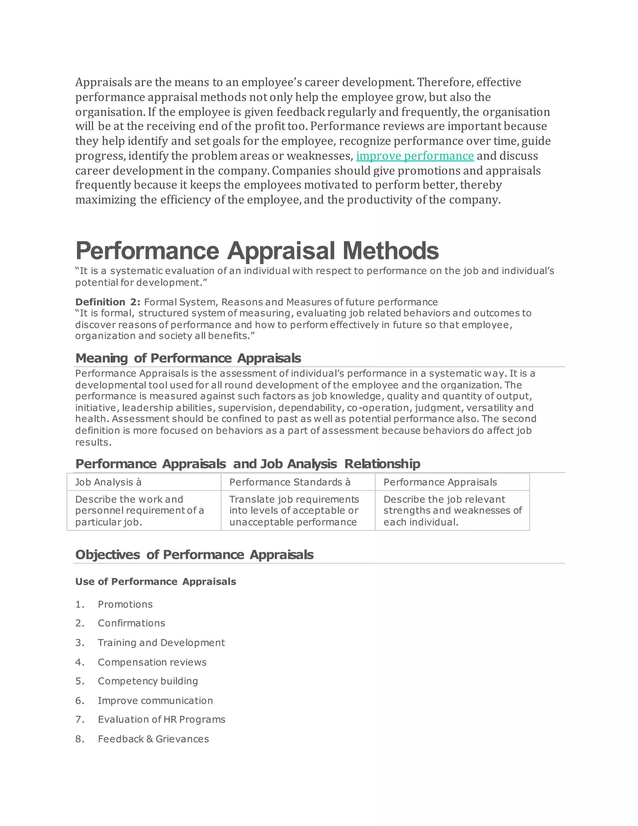 Performance appraisal | PDF