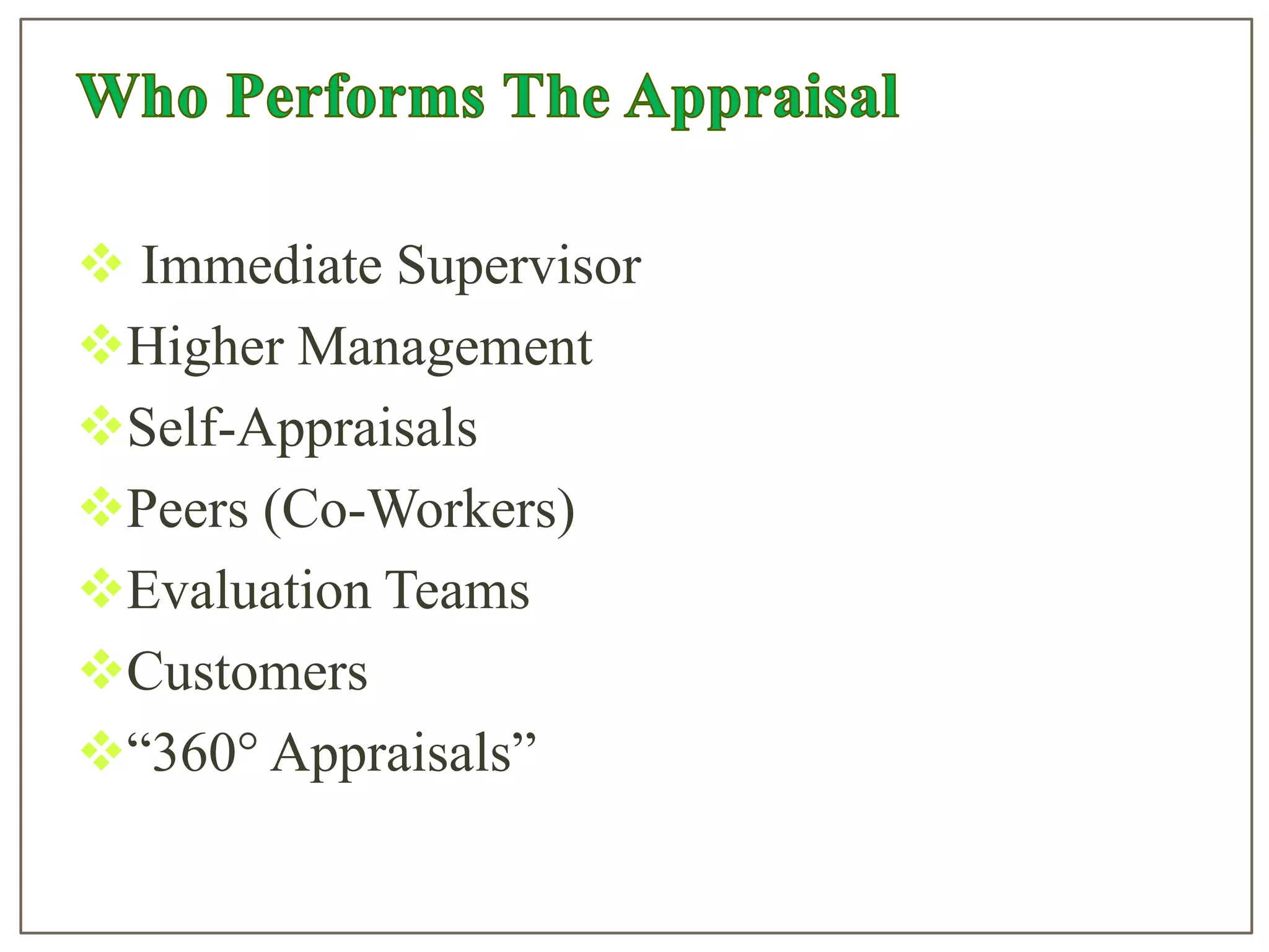 Performance appraisal- Nursing Management | PPTX