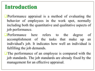 Performance appraisal- Nursing Management | PPTX