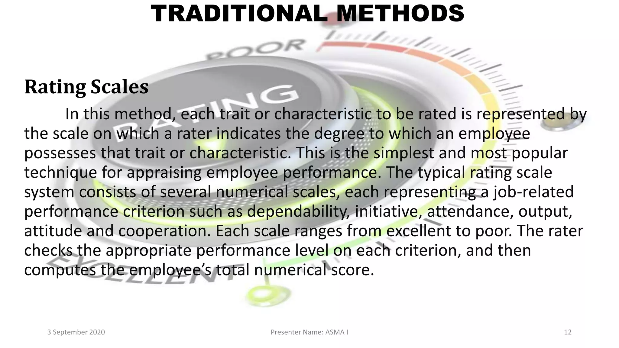 Performance appraisal - Meaning - Elements or Process - Methods. or ...