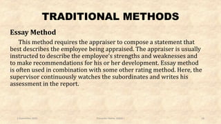Performance appraisal - Meaning - Elements or Process - Methods. or ...