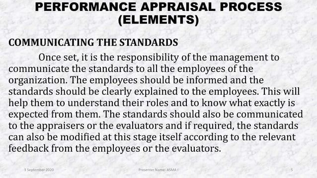 Performance appraisal - Meaning - Elements or Process - Methods. or ...