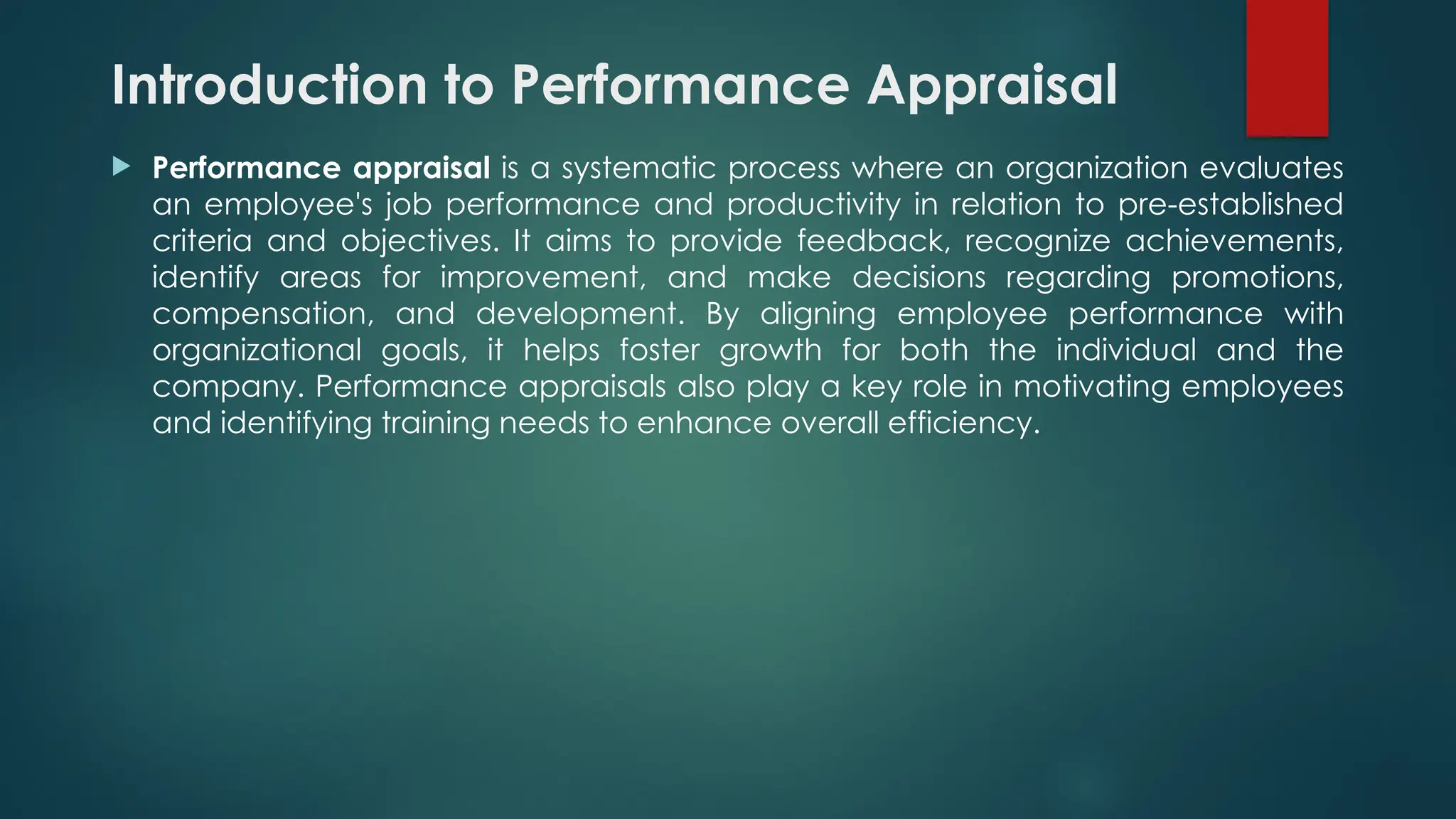 Performance Appraisal.pptx to measure employee's performance | PPTX