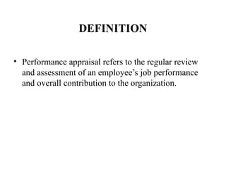 PERFORMANCE APPRAISAL.pptx.................... | PPTX