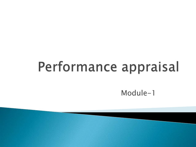 Performance Appraisal class 1 | PPT