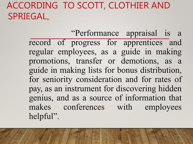 Performance Appraisal Concept Ppt