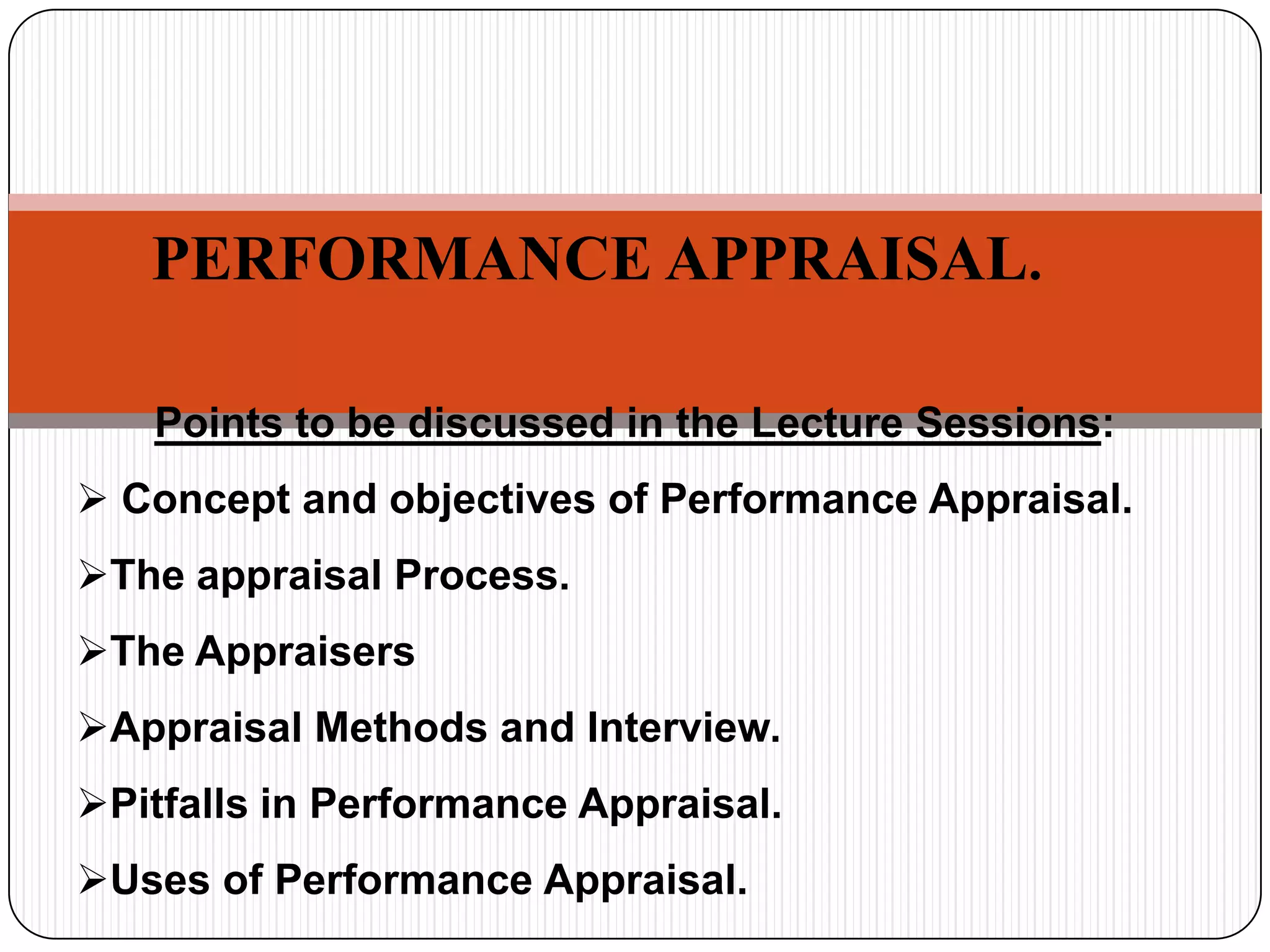 Performance appraisal module iii | PPT