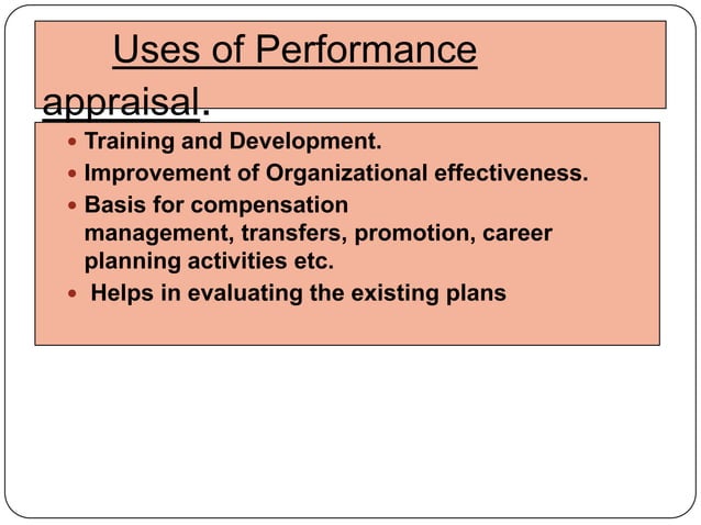 Performance appraisal module iii | PPT