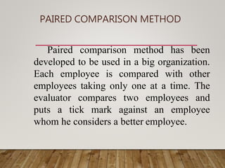 Performance appraisal tools & methods | PPTX