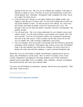 Performance appraisal comment | PDF