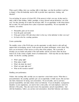 Performance appraisal comments by employee | DOCX