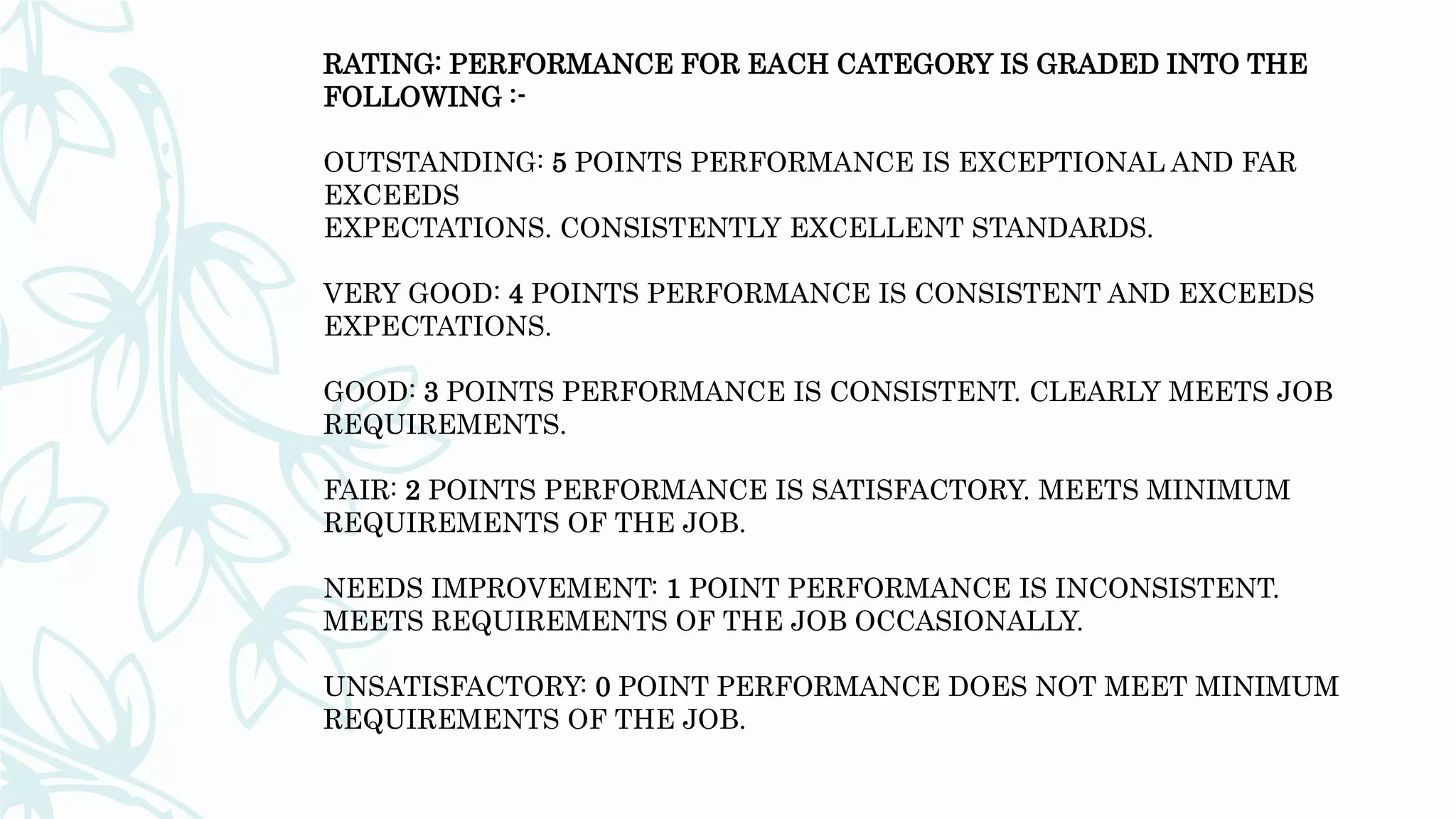 Performance appraisal in service sector | PPTX