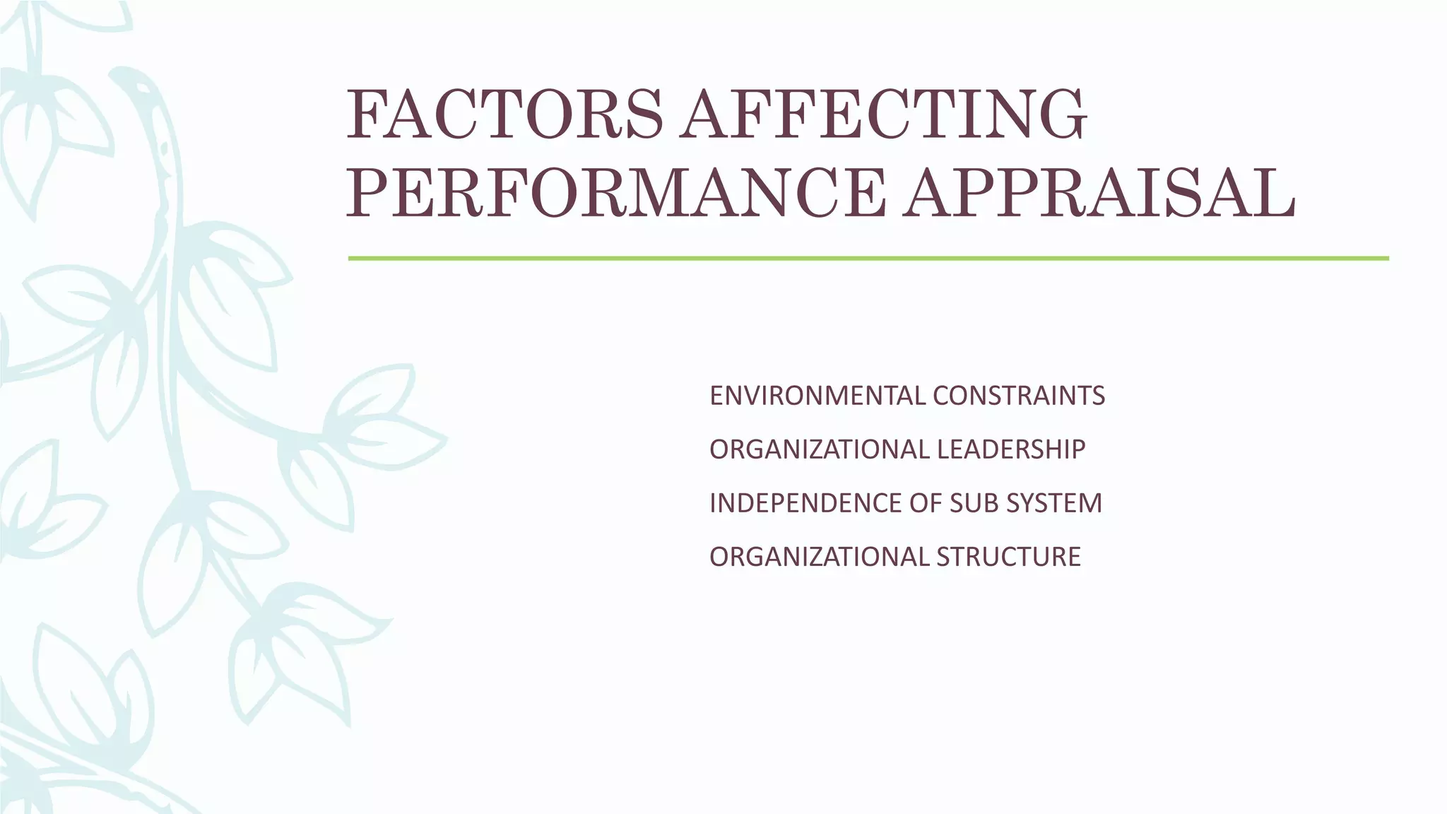 Performance appraisal in service sector | PPTX