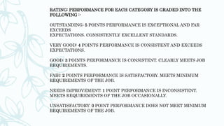 Performance appraisal in service sector | PPTX