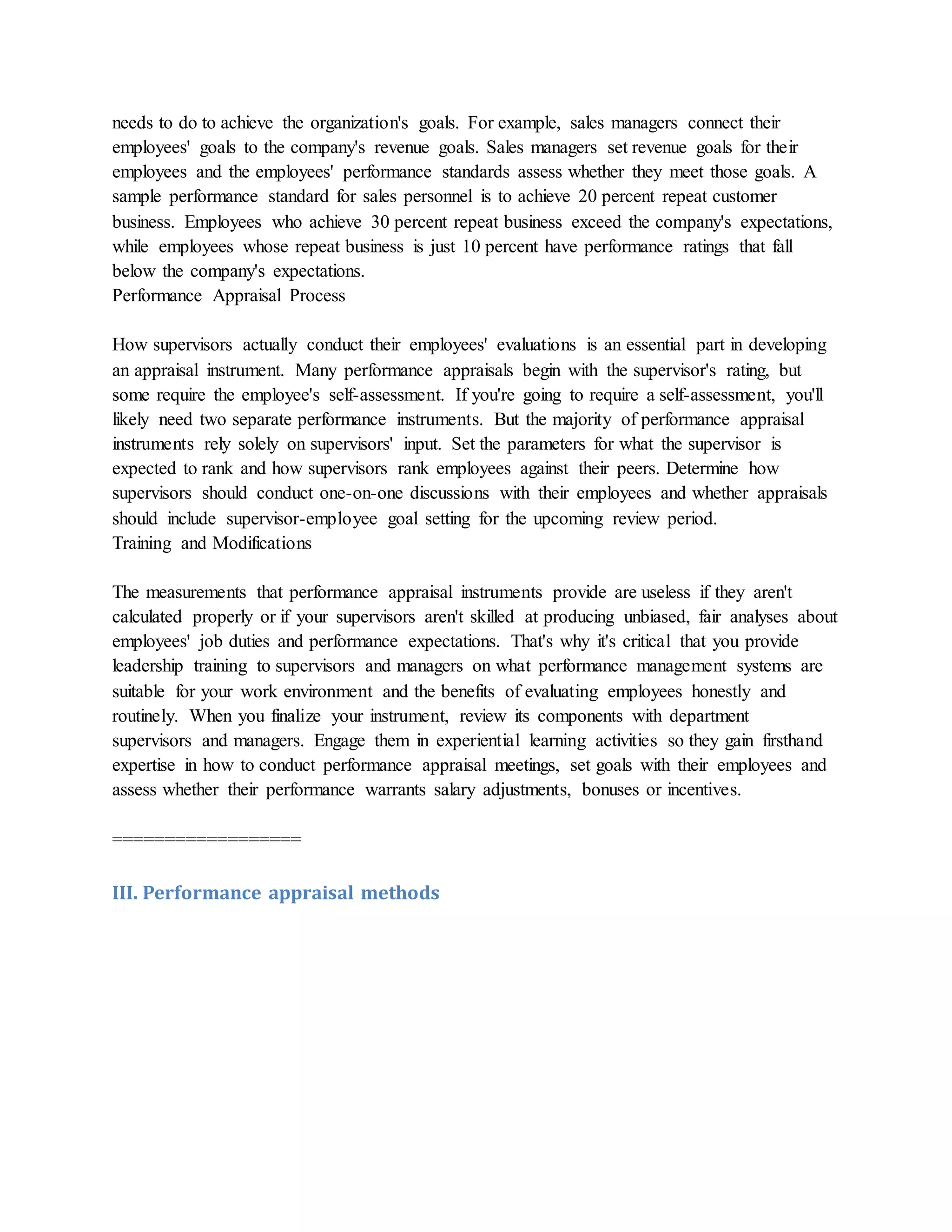 Performance appraisal instrument | DOCX