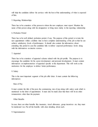 Performance appraisal letter format | DOCX